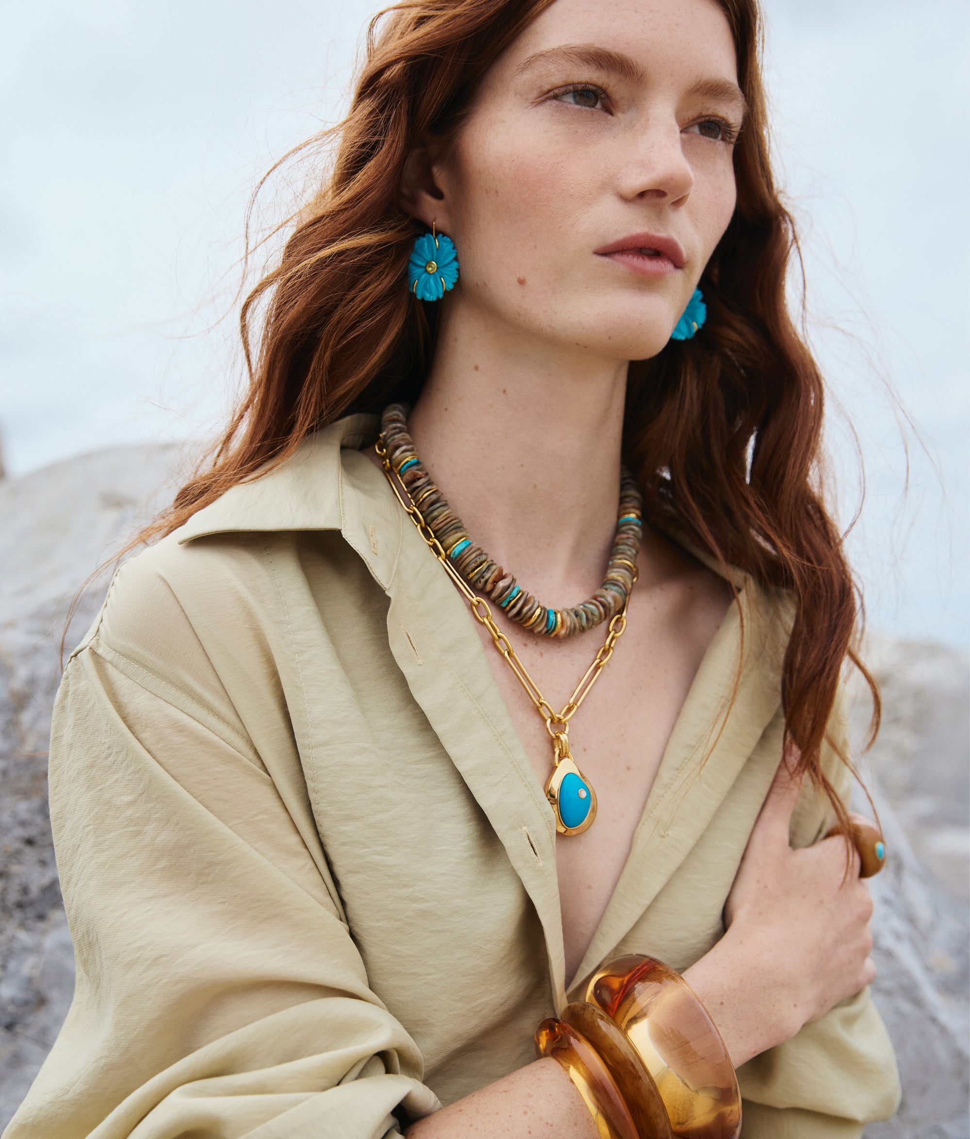 New Bloom Earrings in Cerulean | Lizzie Fortunato